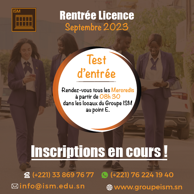 Groupe ISM Dakar | Le groupe d'écoles de formations au Sénégal